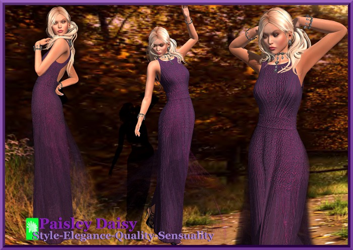 Second Life Marketplace - Paisley Daisy - Palloma Purple Gown
