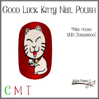 Second Life Marketplace - Good Luck Kitty Nail Polish (Toddleedoo) (boxed)