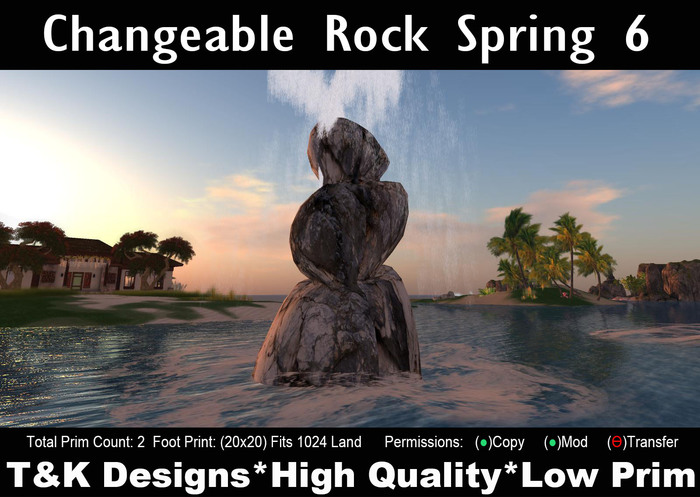 Second Life Marketplace - Rocks CHANGEABLE Rock Spring v6(20x20 ...