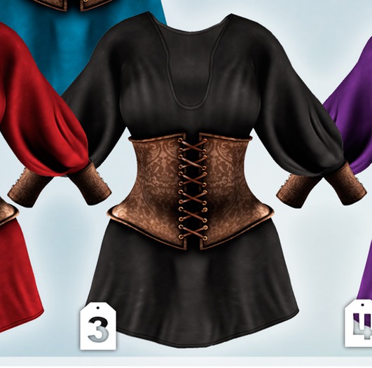 Second Life Marketplace - Emily Tunic Black (medium size)