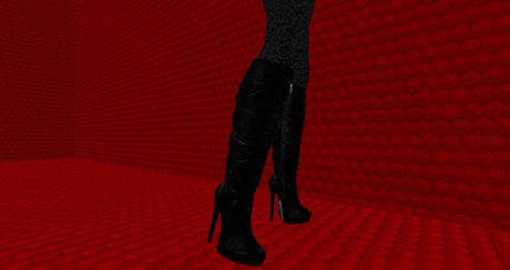 Second Life Marketplace - [R] Allure Devious Knee Boots (Mesh-Charcoal)