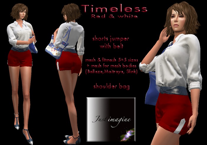 Second Life Marketplace - TIMELESS RED&WHITE (ADD TO UNPACK)