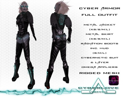 Second Life Marketplace - Cyber Armor Full Outfit - Rigged Mesh