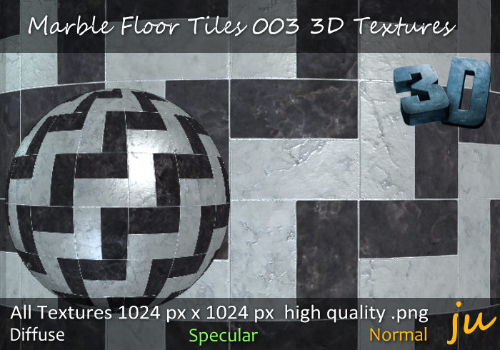 Second Life Marketplace - JU Marble Floor Tiles 003 3D Textures Full Perm