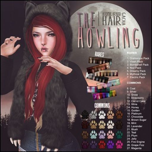Second Life Marketplace - [Atomic] Hair Gacha // Howling // Silver