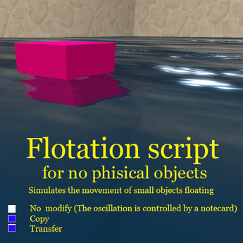 Second Life Marketplace - Flotation script kit Commercial edition