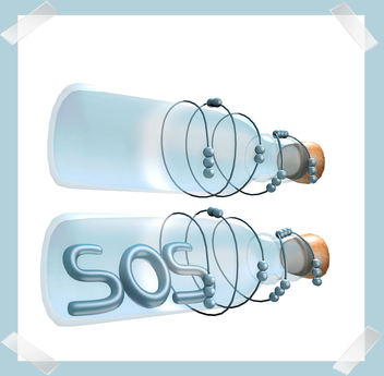 Second Life Marketplace - Full Perm MESH SOS bottle kit for builders