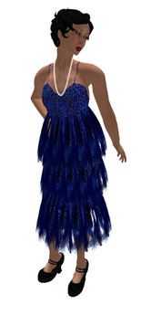 Second Life Marketplace - 1920s - Flappers-Fringe (Black)