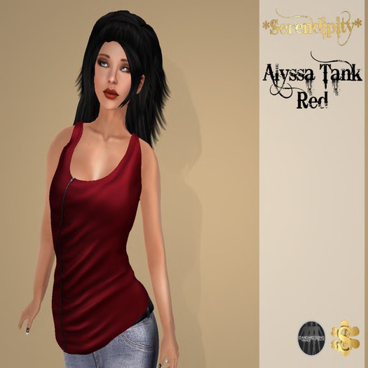 Second Life Marketplace - *Serendipity* Alyssa Tank Red (BOXED)
