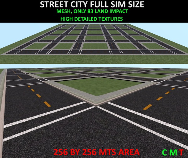 Second Life Marketplace - City Street FULL SIM REZZER