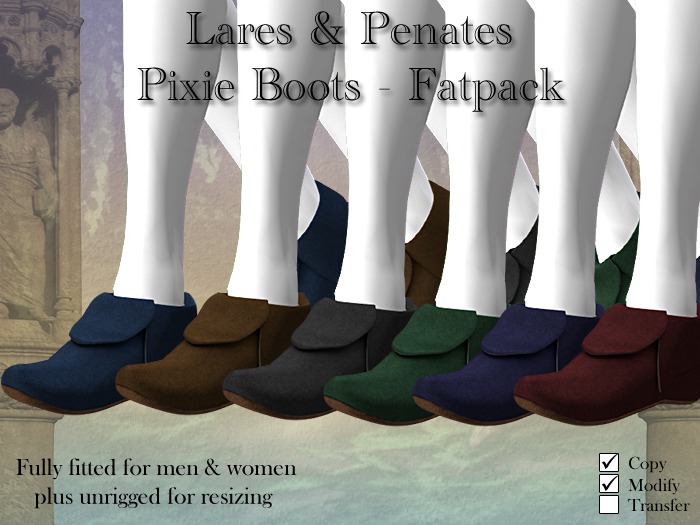 Second Life Marketplace - [L&P] Pixie Boots - Fatpack