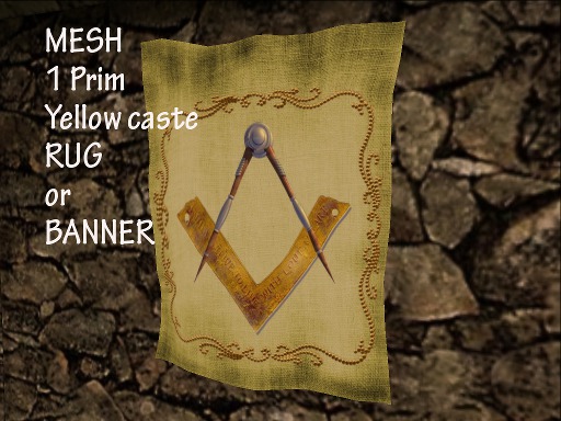 Second Life Marketplace - yellow caste banner / rug Box