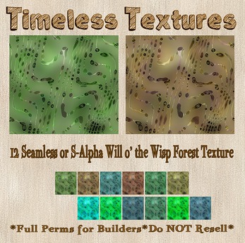 Second Life Marketplace - 12 Seamless or S-Alpha Will o' the Wisp ...