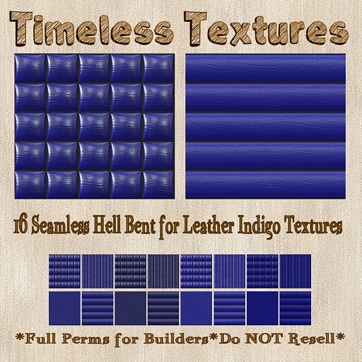 Second Life Marketplace - 16 Seamless Hell Bent for Leather Indigo ...