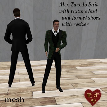 Second Life Marketplace - TTCMD Alex Tuxedo suit w shoes and hud