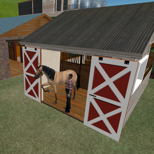 Second Life Marketplace - 1 Stall Horse Stable (Wood)