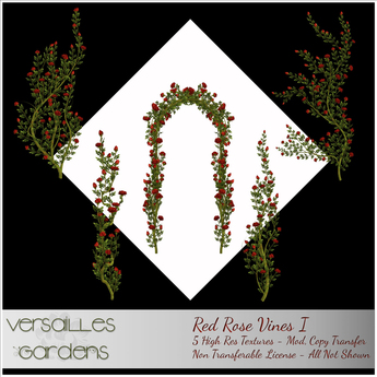 Second Life Marketplace - DEMO Versailles Gardens Vendor Red Roses ...