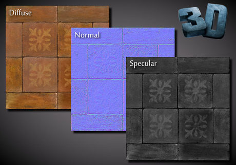 Second Life Marketplace - JU 2 Medieval Floor Tile 3D Textures Full Perm