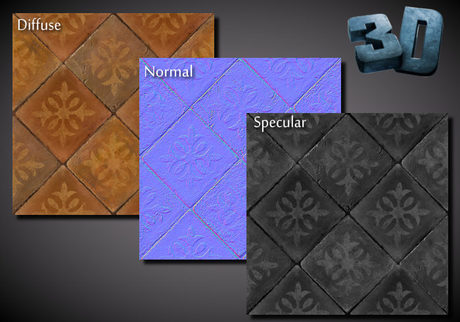 Second Life Marketplace - JU 2 Medieval Floor Tile 3D Textures Full Perm