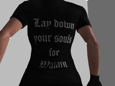 Second Life Marketplace - Watain girls rigged mesh shirt LIMITED