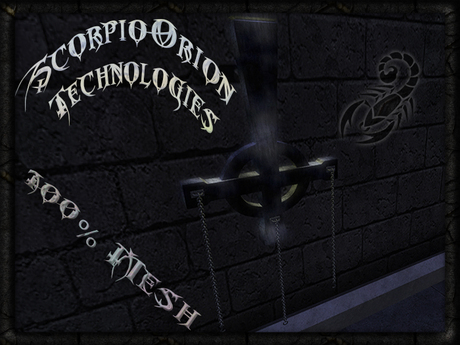 Second Life Marketplace - Upside Down Celtic Cross with Chains