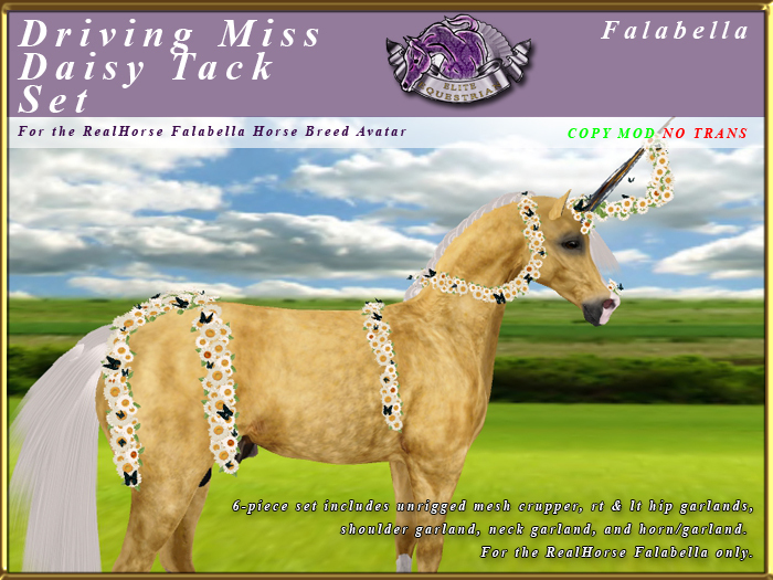 Second Life Marketplace - *E* RealHorse Driving Miss Daisy Set [BOXED ...