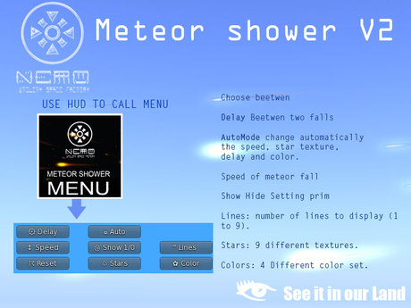 Second Life Marketplace - HTN Meteor Falls V2.0 Hud - Multiple settings