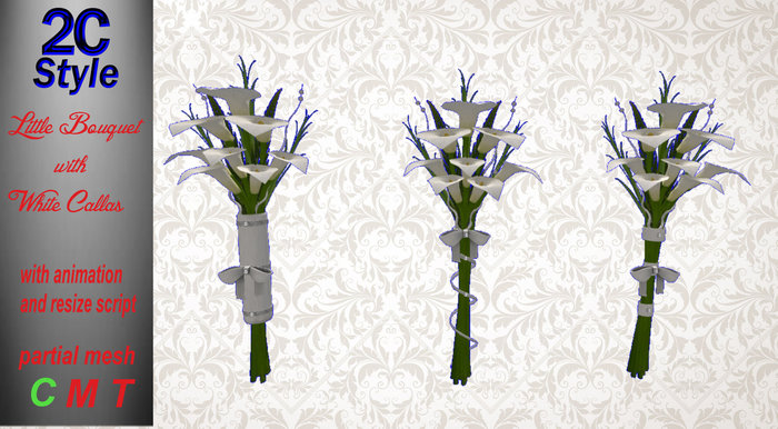 Second Life Marketplace - 2C STYLE--Little Bouquet with White Callas