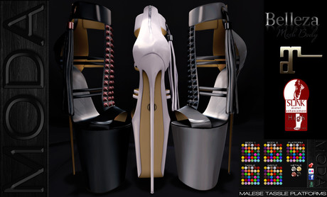 Second Life Marketplace - [MODA] MALESE TASSEL PLATFORMS & HUD