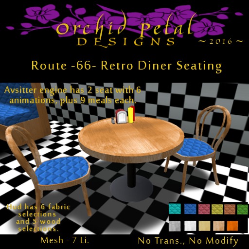 Second Life Marketplace - -OPd- Rt. 66 Retro Diner Seating [boxed]
