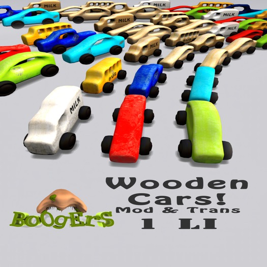 Second Life Marketplace - Wooden Cars Gacha FULL SET
