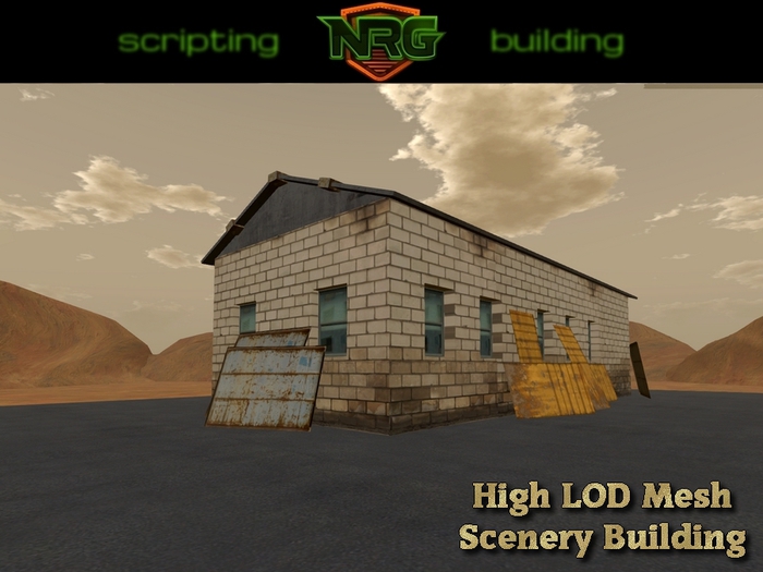 Second Life Marketplace - *NRG* Industrial Building - Sim Scenery ...