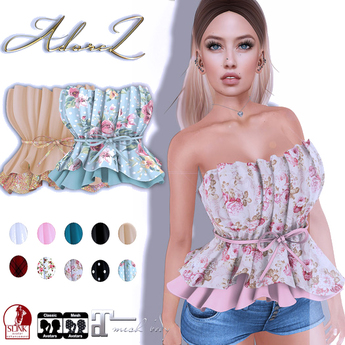 Second Life Marketplace - AdoreZ - Mandy Top HUD Colors