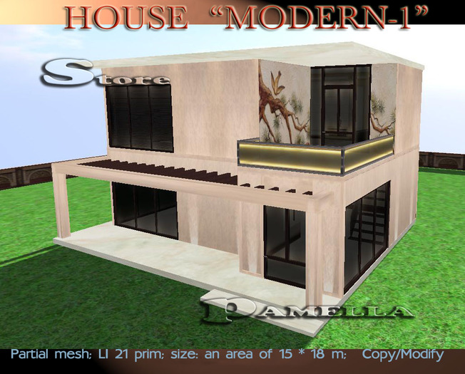 Second Life Marketplace - House "Modern 1" - (BOX)