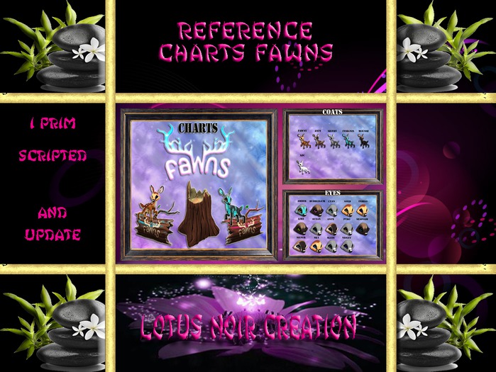 Second Life Marketplace - giftcard reference charts fawns