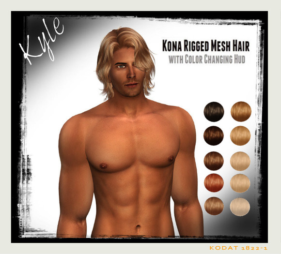 Second Life Marketplace - Kona Rigged Mesh Hair-Kyle
