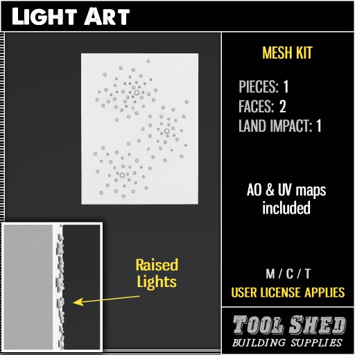 Second Life Marketplace - Tool Shed - Light Art Mesh Kit