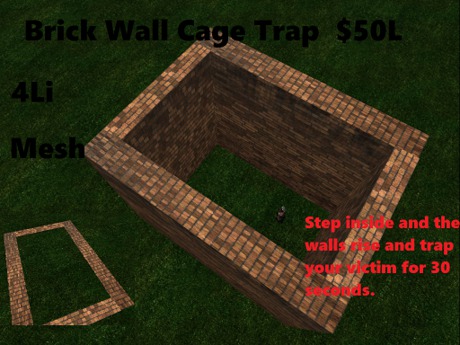 Second Life Marketplace - Brick Wall Cage Trap