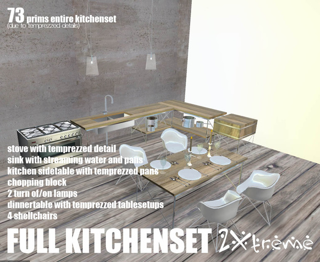 Second Life Marketplace - :: 2Xtreme :: full kitchen set