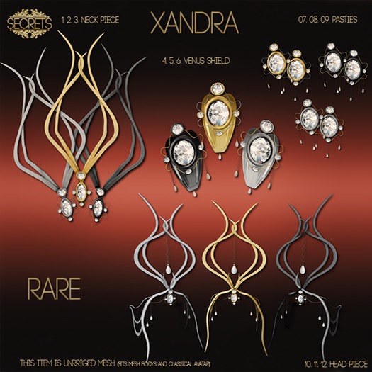 Second Life Marketplace - -SECRETS- Xandra Neck Piece - Black