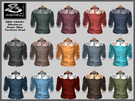 Second Life Marketplace - sb6-1842C Rose with a Star Shirt (w 14 Colors ...