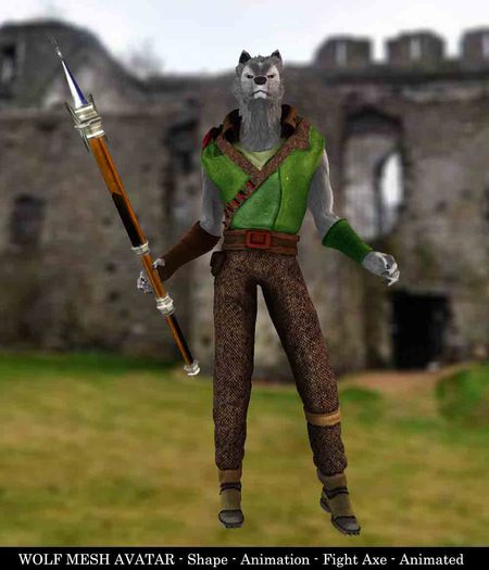 Second Life Marketplace - Wolf Avatar - Halloween Avatar - Role Play Avatar