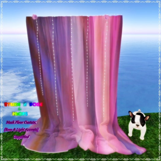 Second Life Marketplace - SAP Pink*Purple Floor Curtain (Rose&Light ...