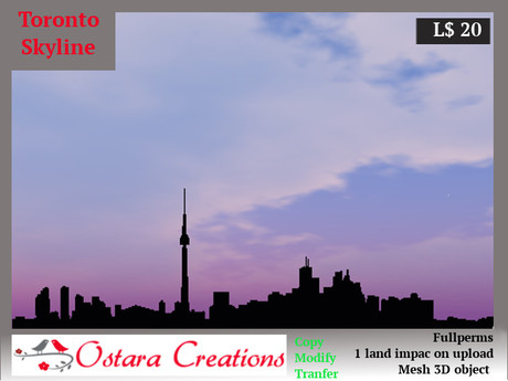 Second Life Marketplace - Toronto Skyline Box - Full Perms - 1LI