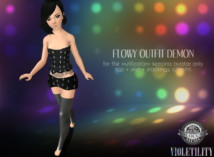 Second Life Marketplace - Violetility - Flowy Outfit for Kemono [Demon]