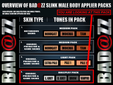Second Life Marketplace - DEMO - Slink Skin Applier - Roleplay Pack ...