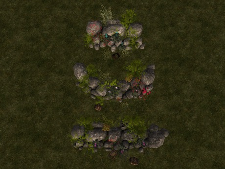 Second Life Marketplace - MSD - Shoreline Rock Gardens - Set of Three C/M