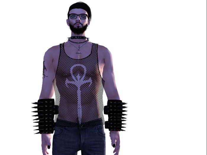 Second Life Marketplace - ANKH Mens goth Mesh Tank
