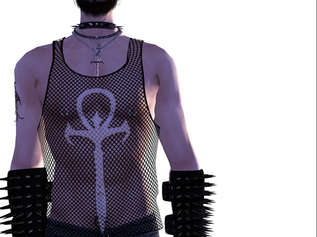 Second Life Marketplace - ANKH Mens goth Mesh Tank