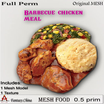 Second Life Marketplace - FC- Mesh Barbecue chicken meal full perm